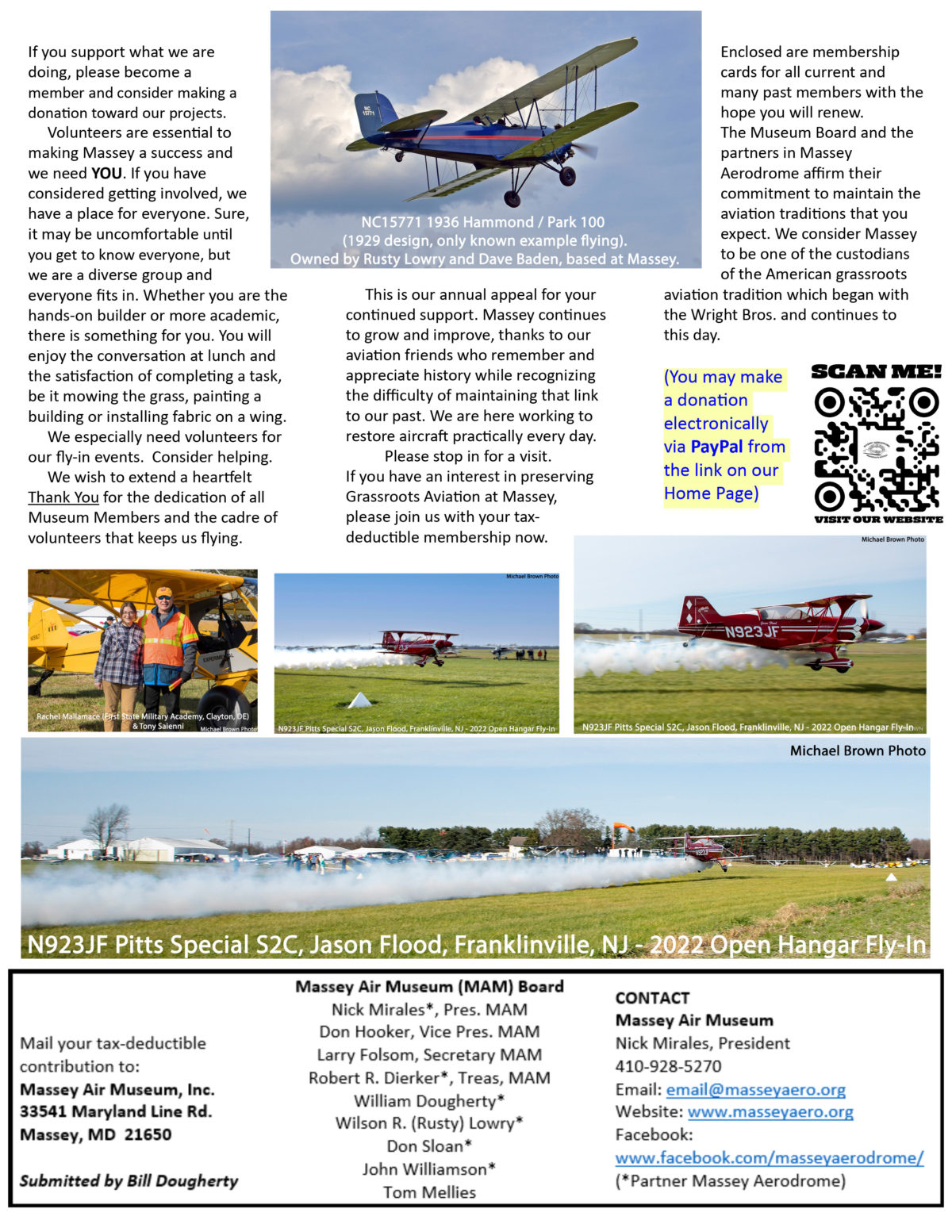 2022 Museum Chatter Newsletter (Jan. 2023) – Massey Air Museum, 33541 ...